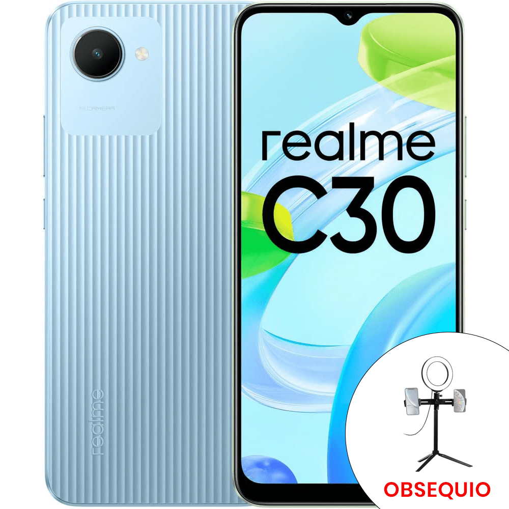 Celular realme 30s 2+32gb, huella AZUL – Novicompu Mayoristas